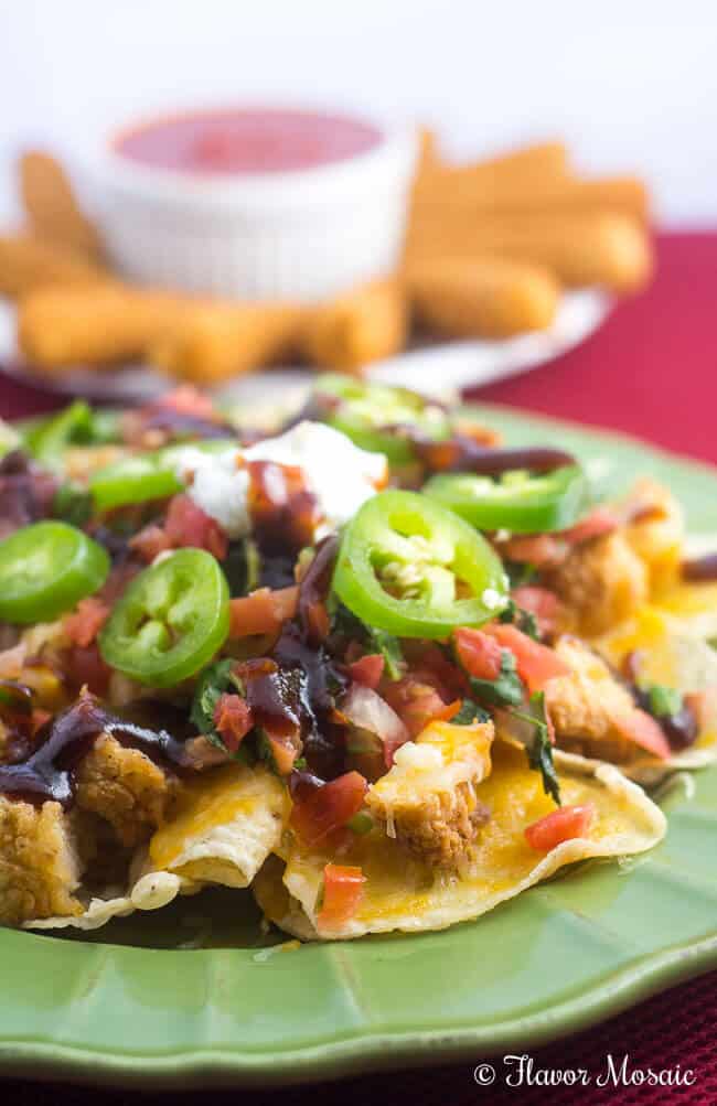 Barbecue Chicken Nachos - Flavor Mosaic