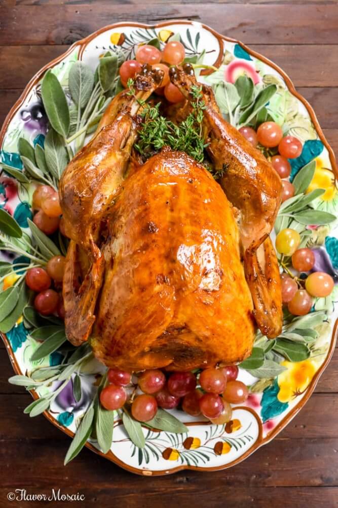Roast Turkey with Apple Cider Brine - Flavor Mosaic