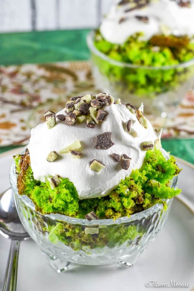 St Patrick's Day Chocolate Mint Trifle - Flavor Mosaic