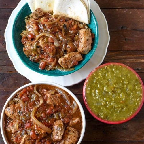 Roasted Hatch Green Chile Pork Stew - Flavor Mosaic