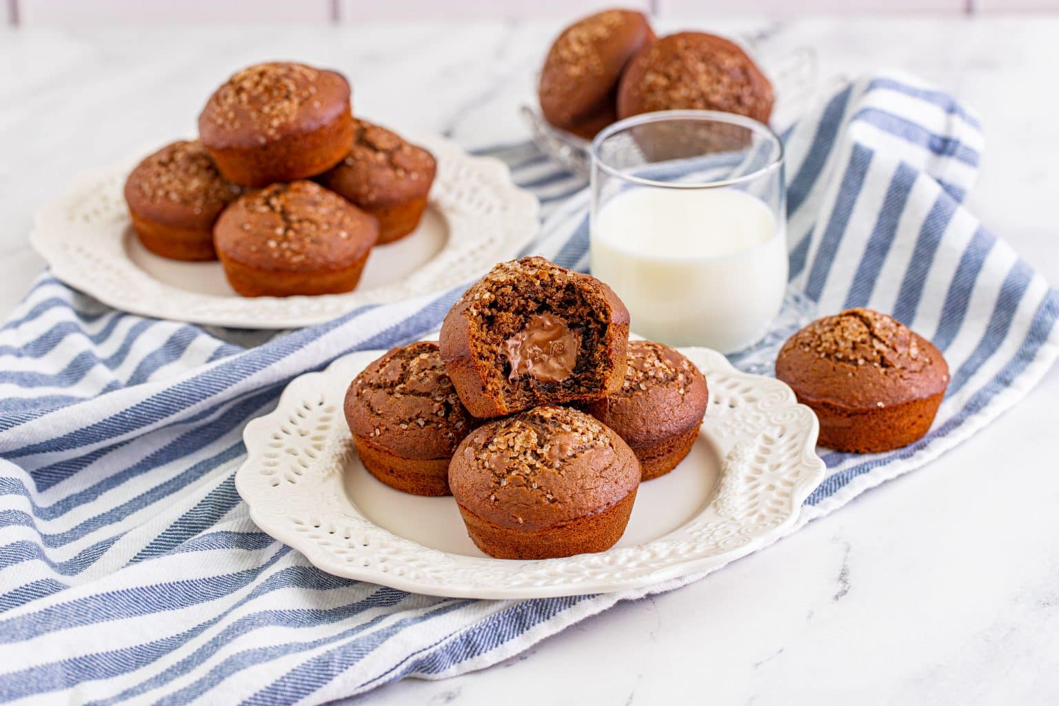 Nutella Stuffed Chocolate Muffins - Flavor Mosaic