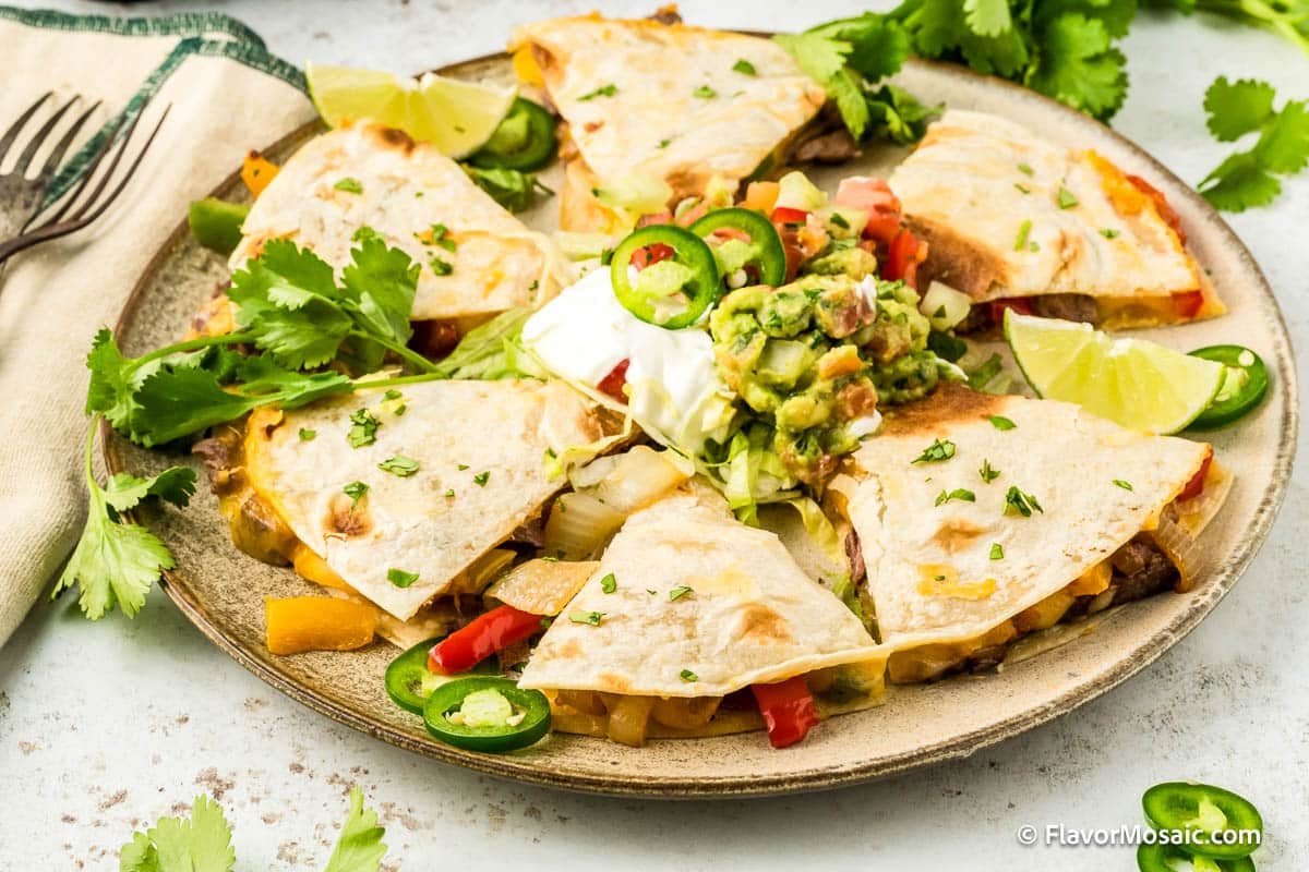 Easy Steak Quesadilla Recipe - Flavor Mosaic