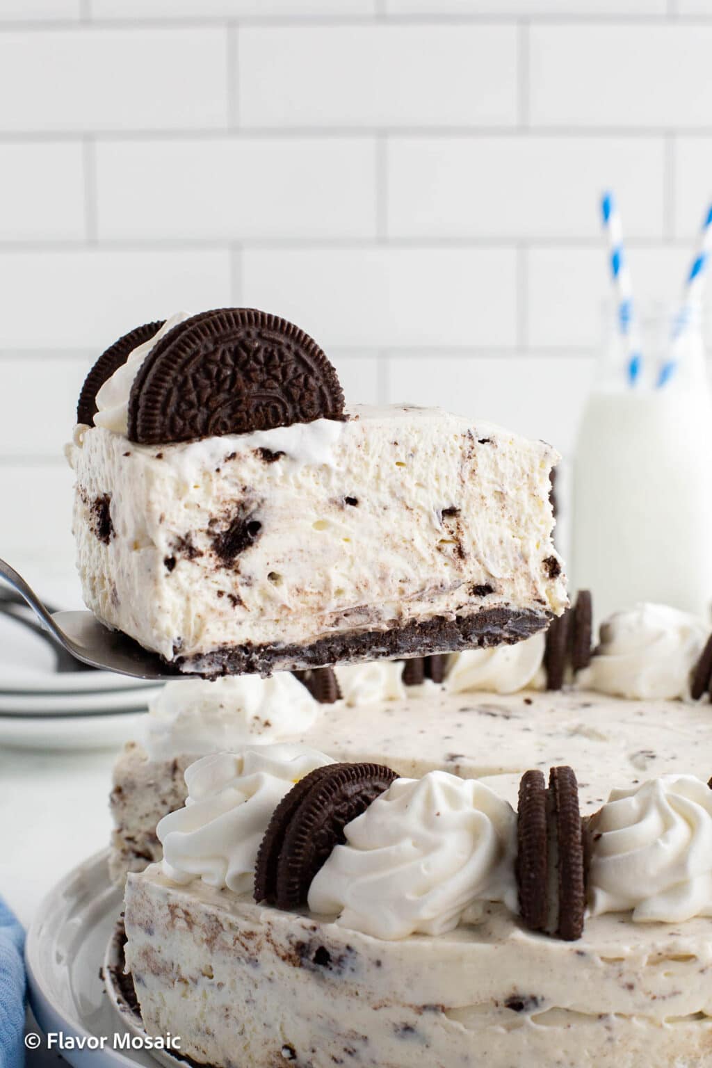 Oreo Cheesecake (No-Bake) - Flavor Mosaic