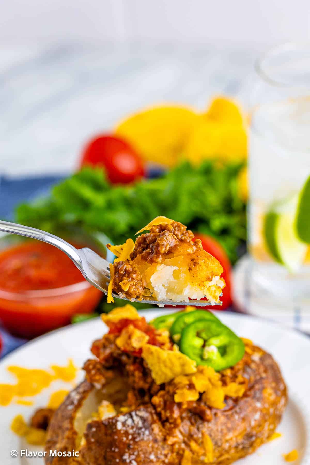 Taco Stuffed Baked Potatoes - Flavor Mosaic