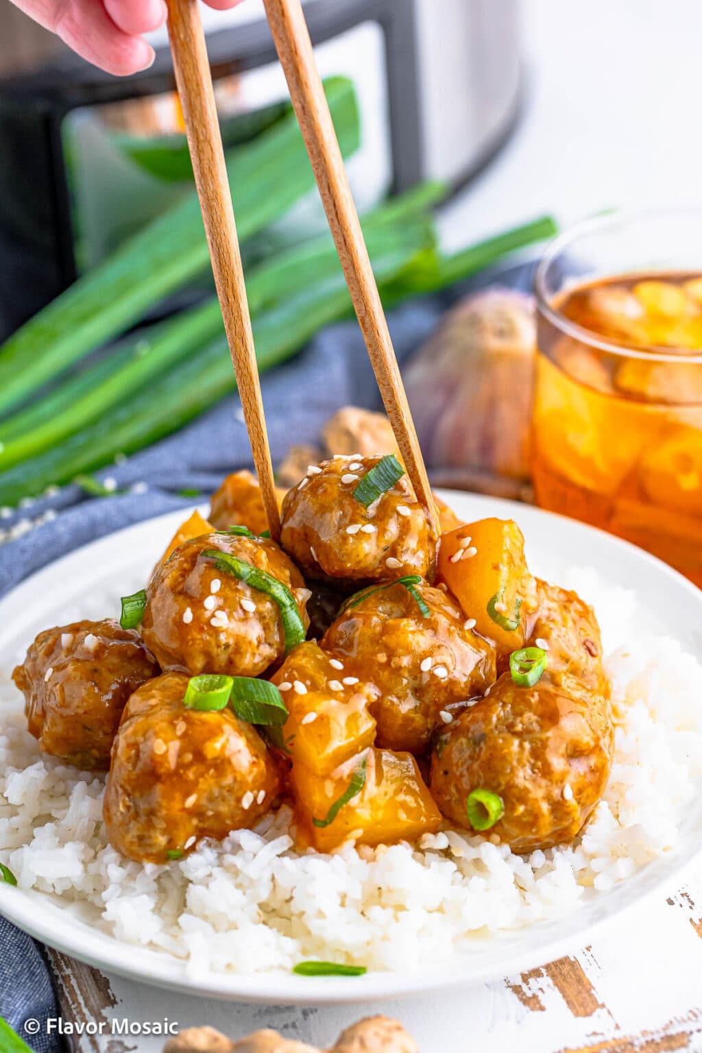 Best Homemade Slow Cooker Asian Meatballs - Flavor Mosaic
