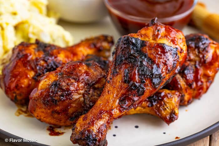 How To Grill Amazing BBQ Chicken Legs - Flavor Mosaic