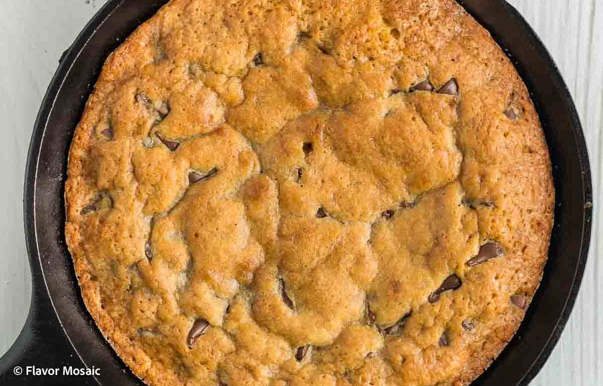 Chocolate Chip Skillet Cookie Recipe - Flavor Mosaic